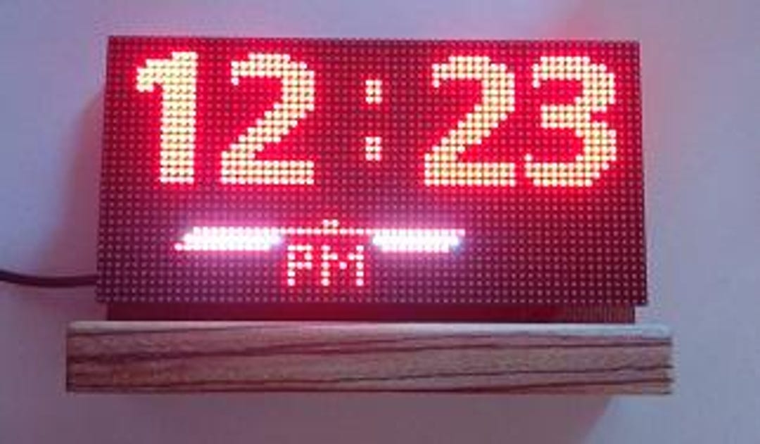 LED Matrix Clock - Etsy