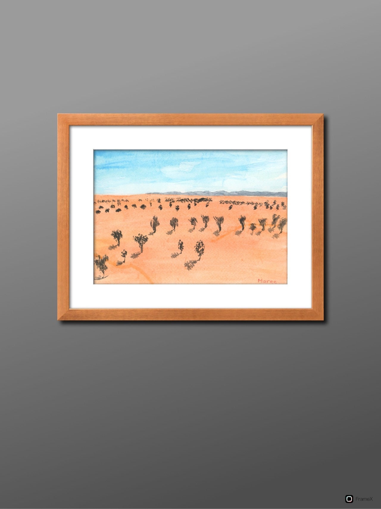 Australian Outback Watercolour, Watercolor Australian Outback Painting ...