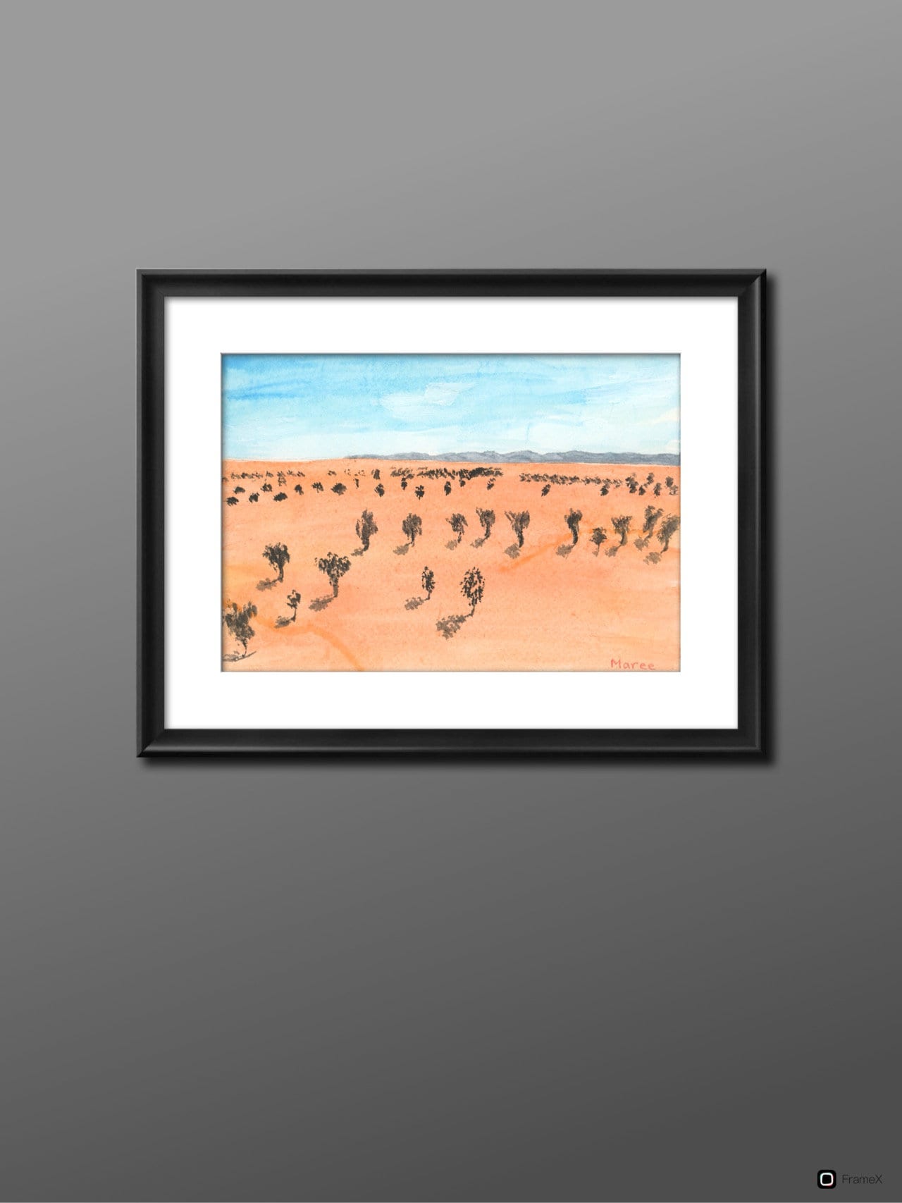Australian Outback Watercolour, Watercolor Australian Outback Painting ...