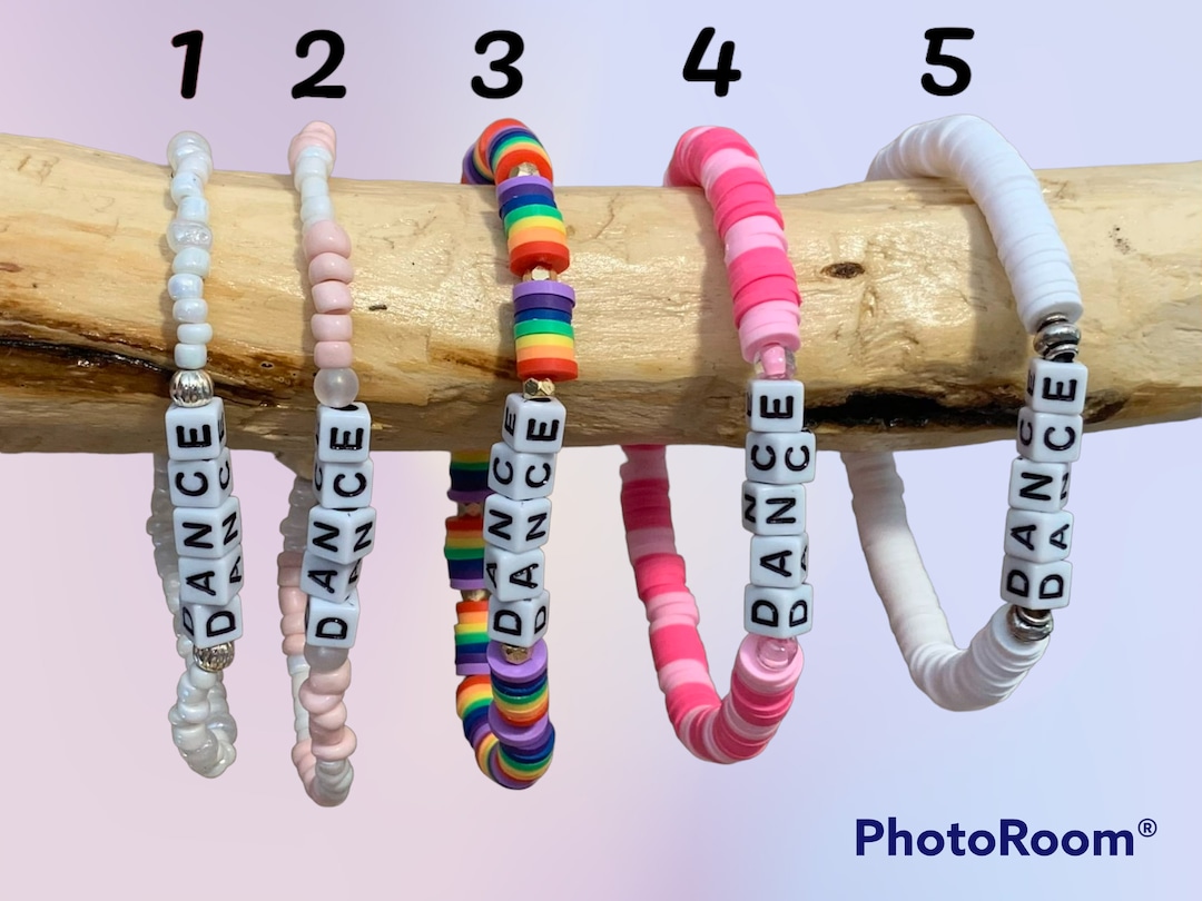 Dance Bracelet| Dance| Dance Team| Dance Mom| Stretchy Bead Bracelet| Seed Bead Bracelet ...