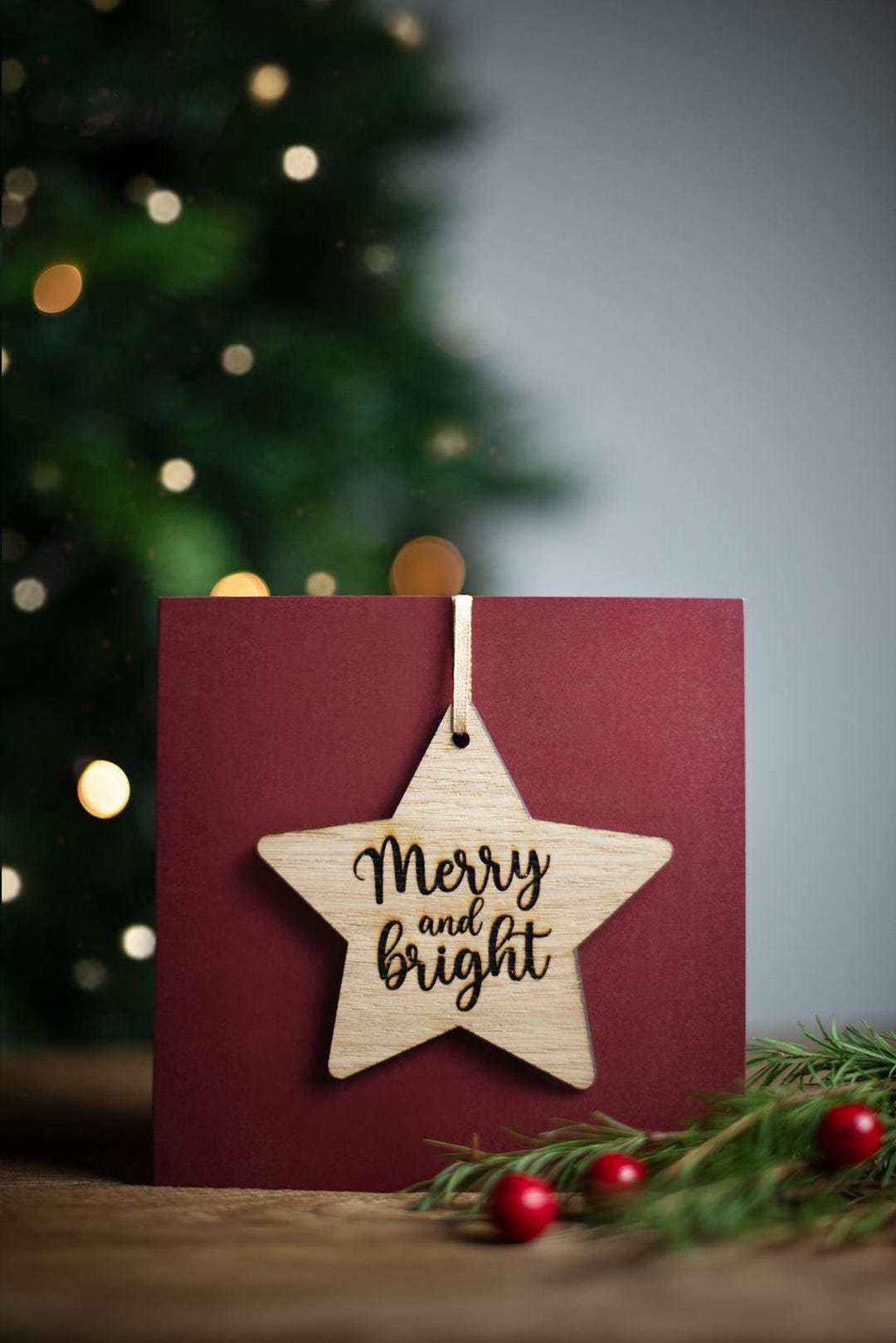 Christmas Star Card - Etsy