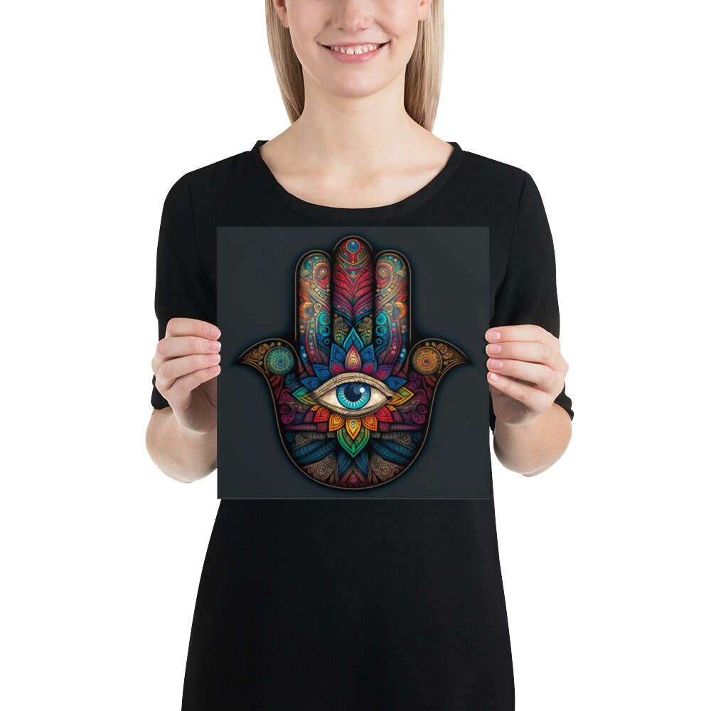 Hindu-style Hamsa Hand Poster - Etsy