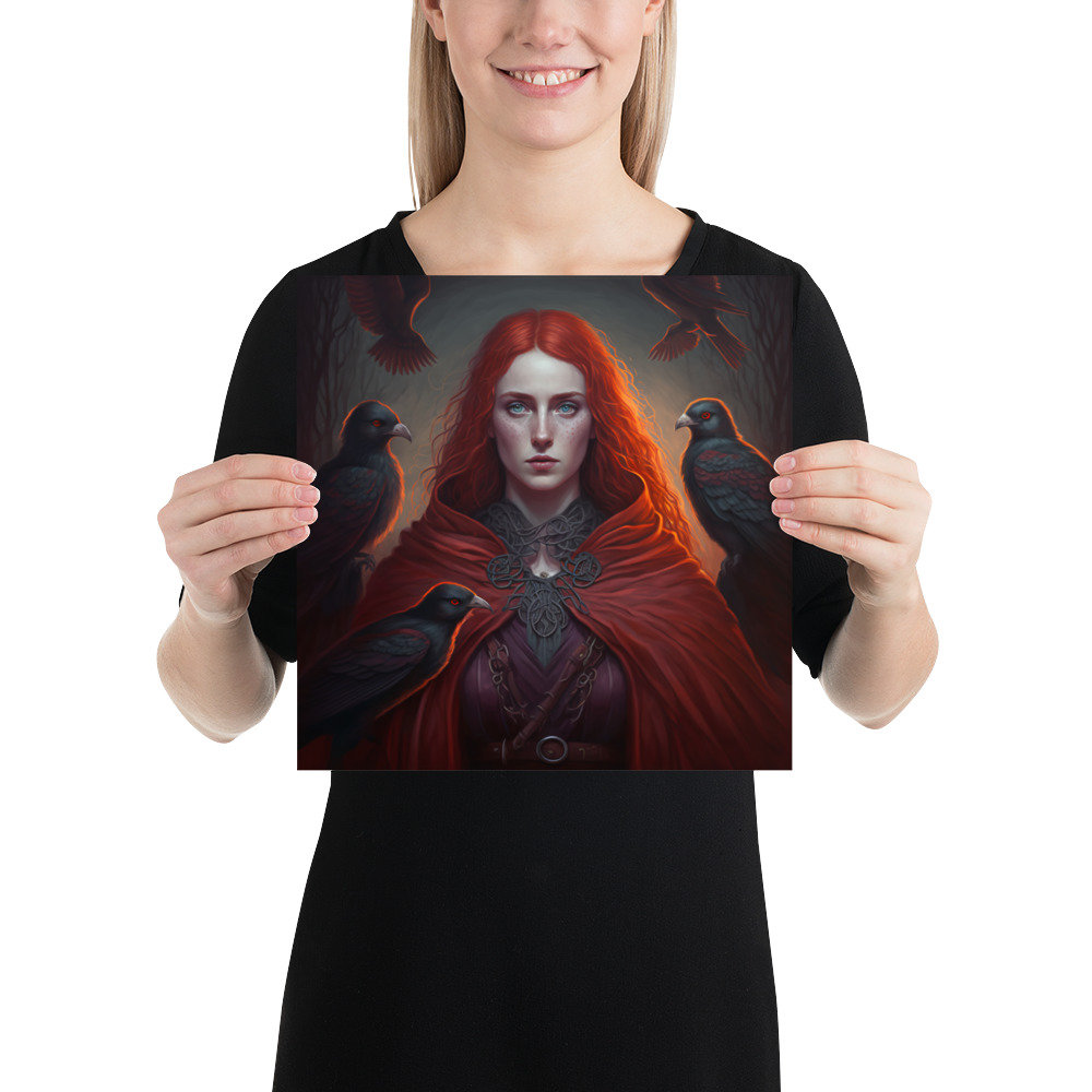 The Red Lady Morrigan Altar Poster - Etsy