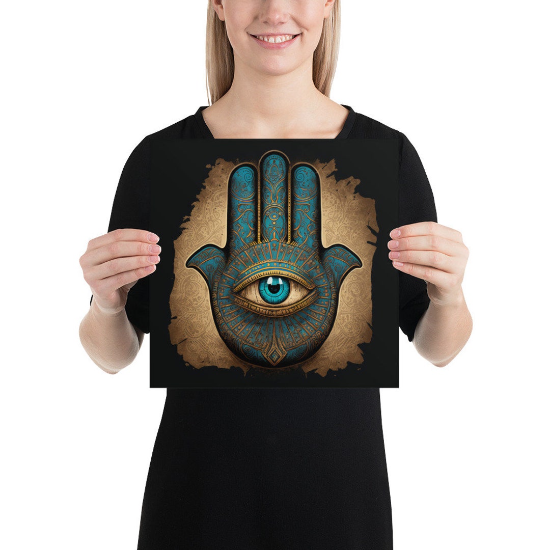Egyptian-style Hamsa Hand Poster - Etsy