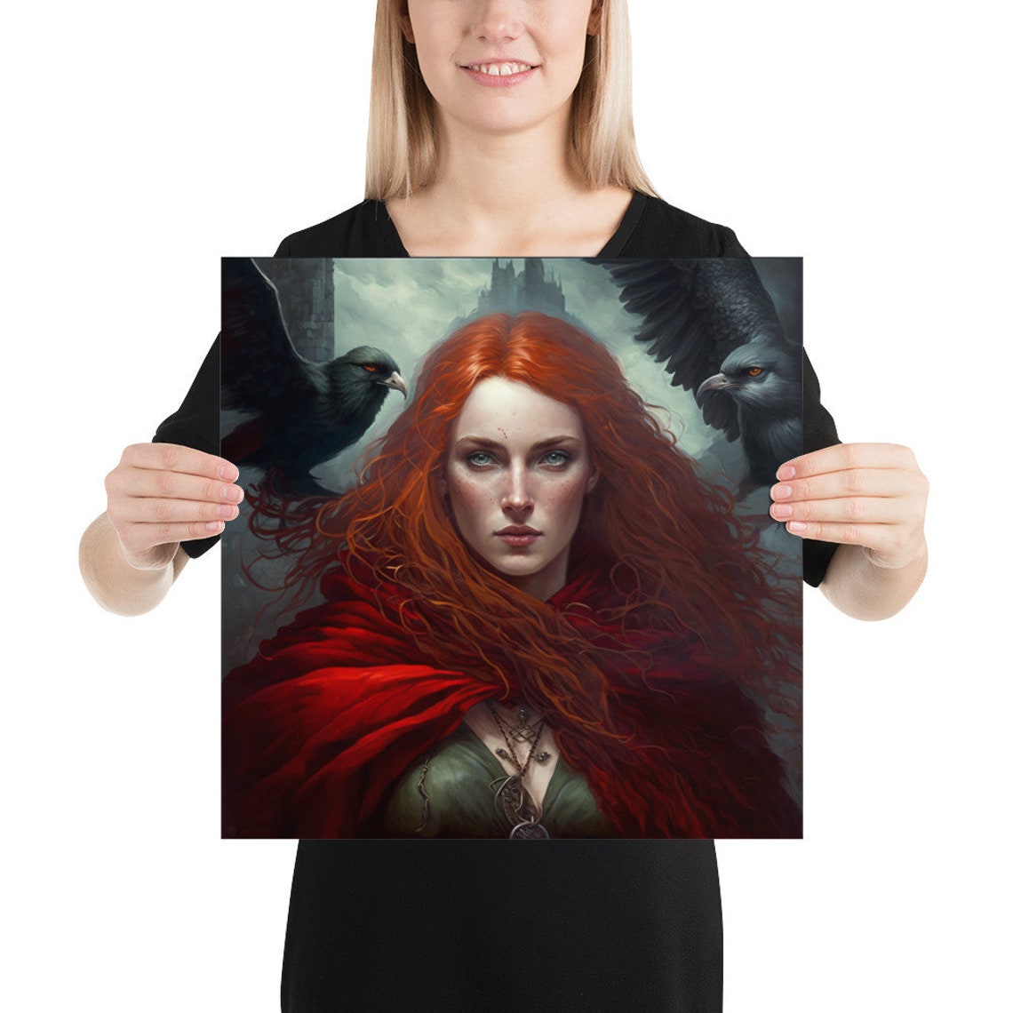 The Red Lady Morrigan 2 Altar Poster - Etsy