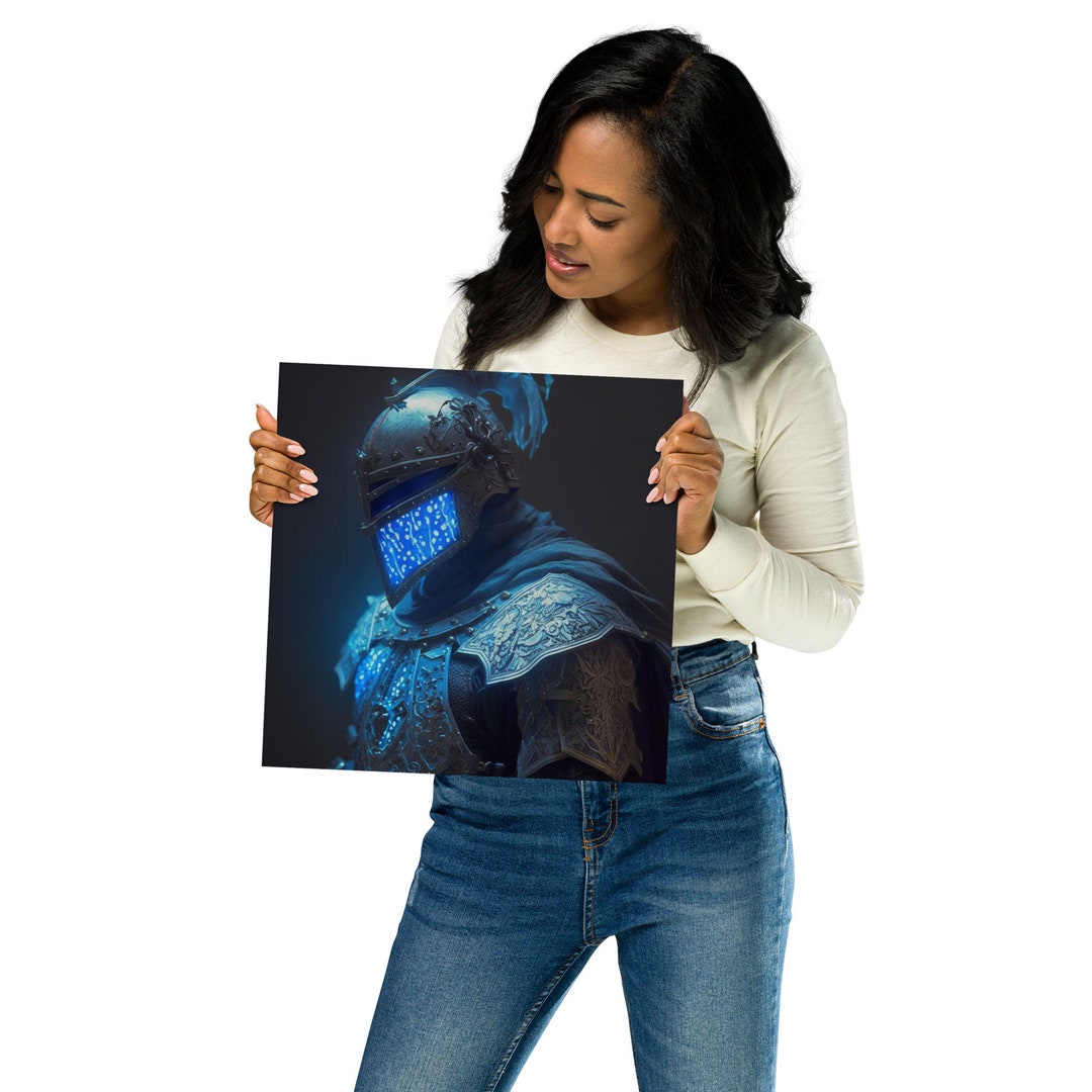 Glowing Knight Blacklight Poster - Etsy