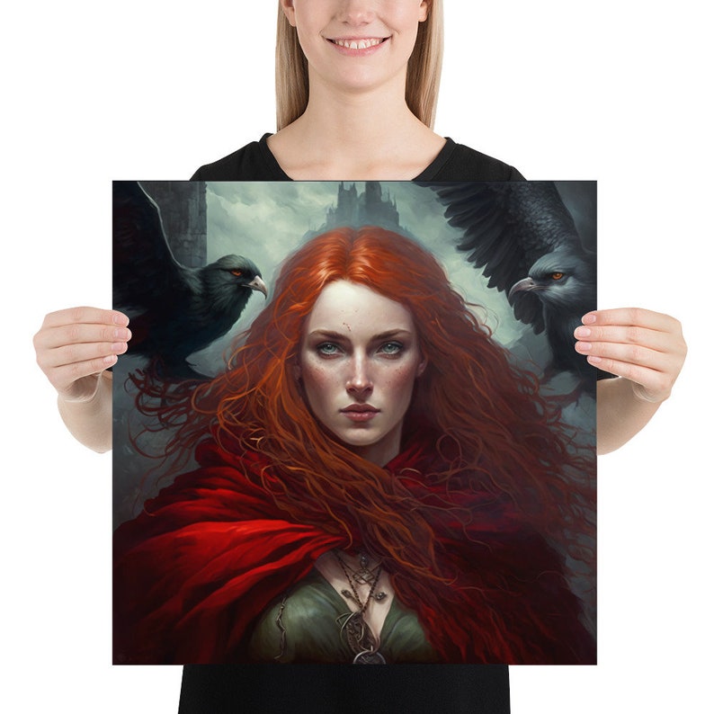 The Red Lady Morrigan 2 Altar Poster - Etsy