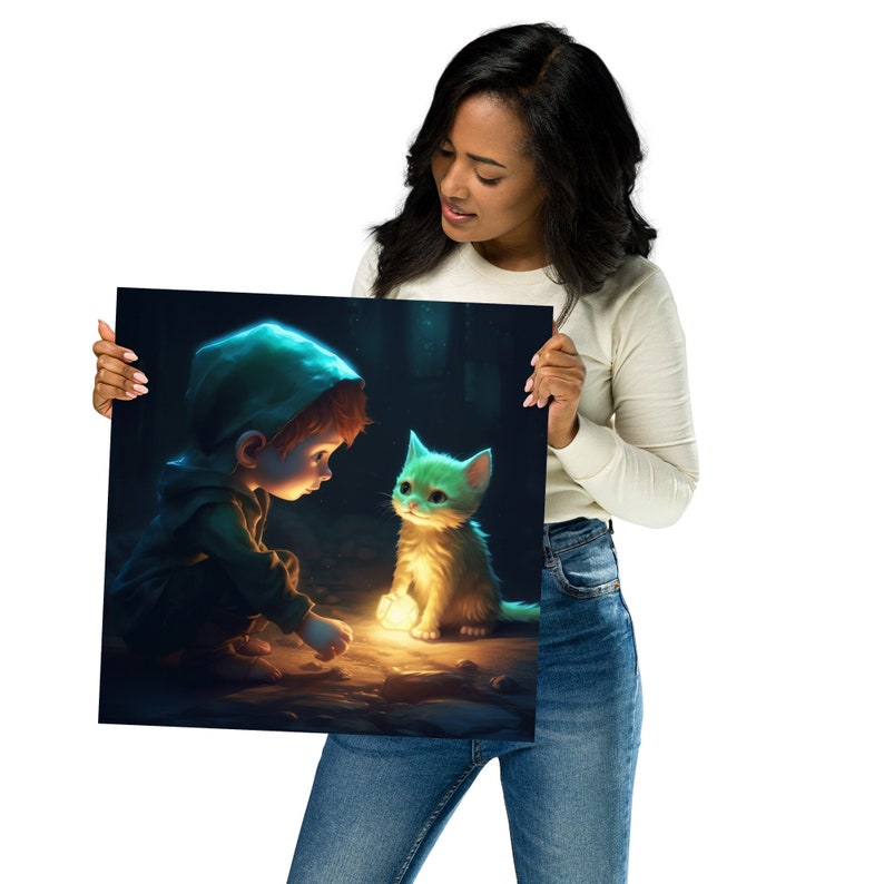 Playful Magic Kitty Blacklight Poster - Etsy