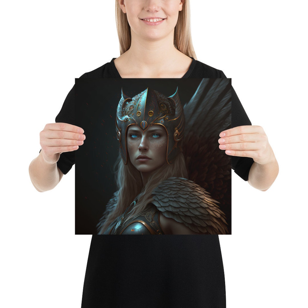 The Goddess Freyja Falcon Cloak Poster - Etsy