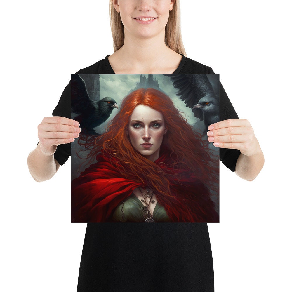 The Red Lady Morrigan 2 Altar Poster - Etsy