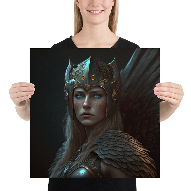 The Goddess Freyja Falcon Cloak Poster - Etsy