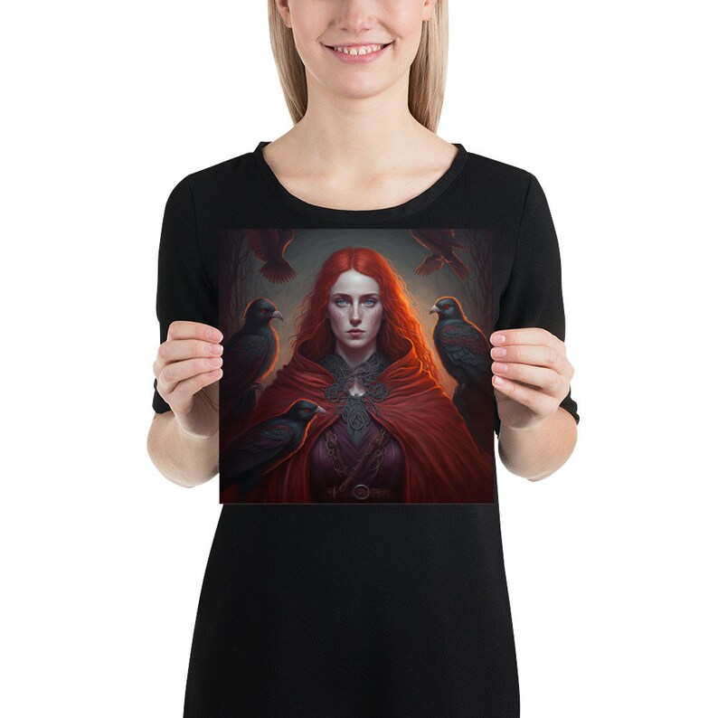 The Red Lady Morrigan Altar Poster - Etsy