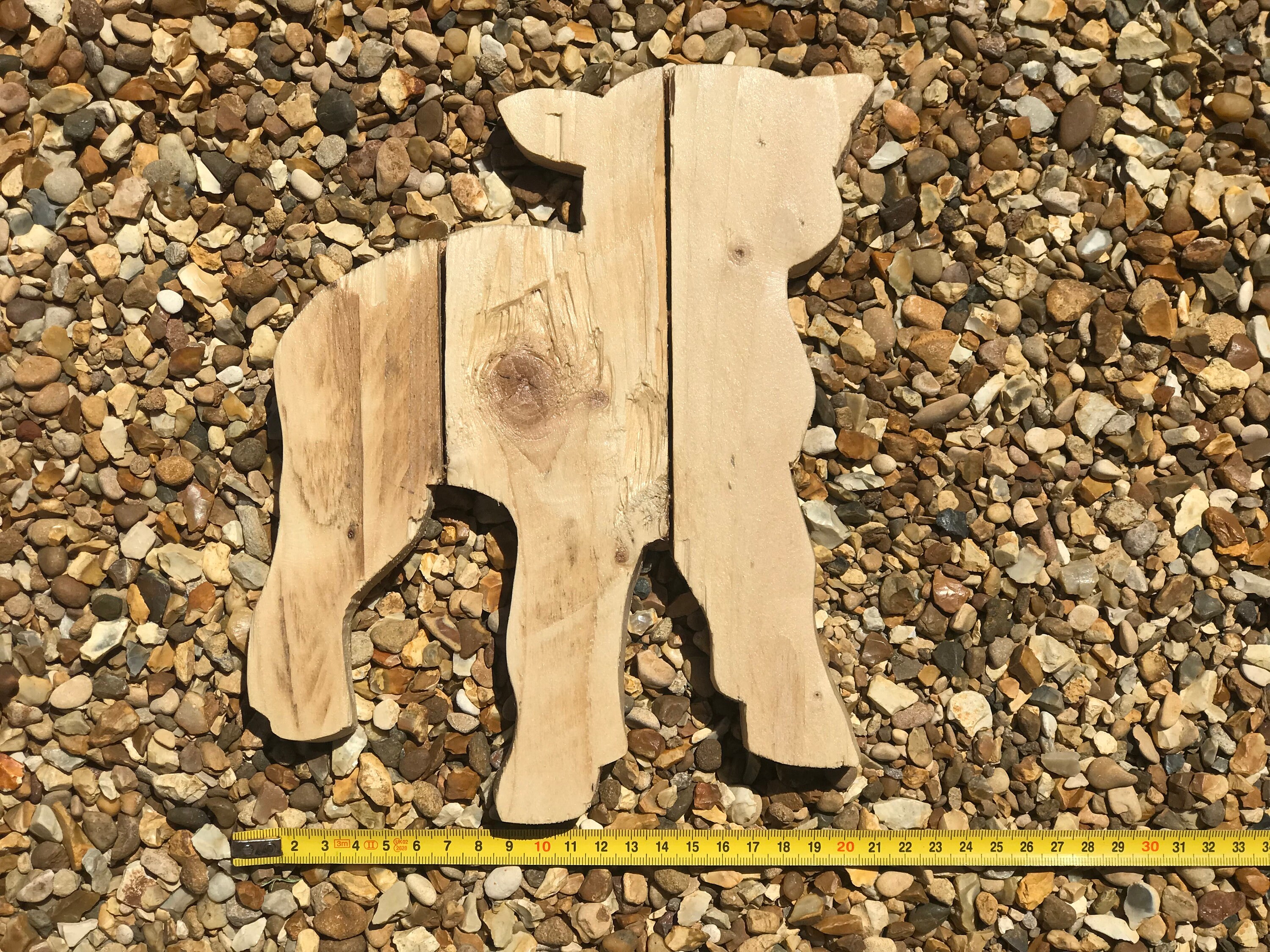 Handmade Wood Lamb Farm Nature Present Gift Home Decor - Etsy