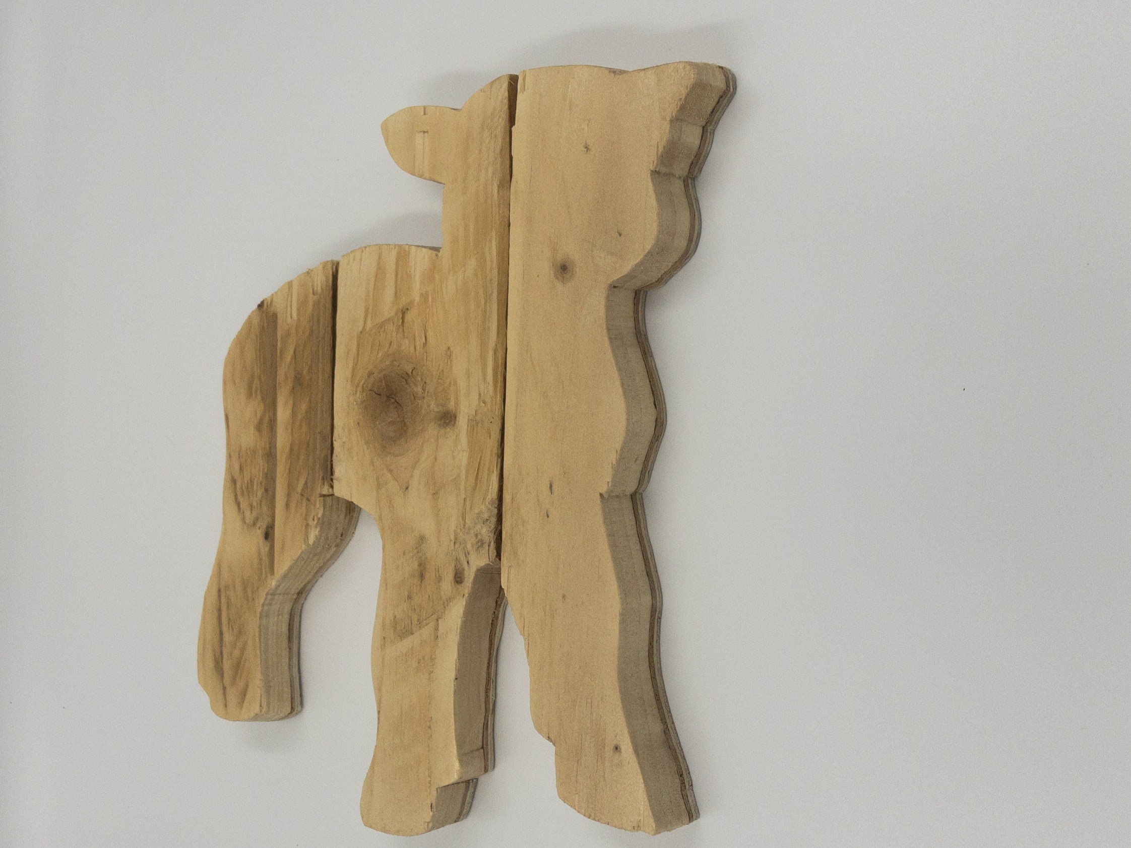 Handmade Wood Lamb Farm Nature Present Gift Home Decor - Etsy