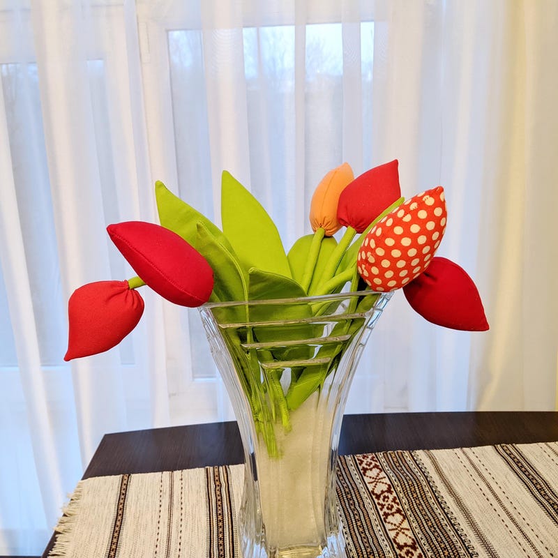 Fabric Tulip Bouquet - Etsy