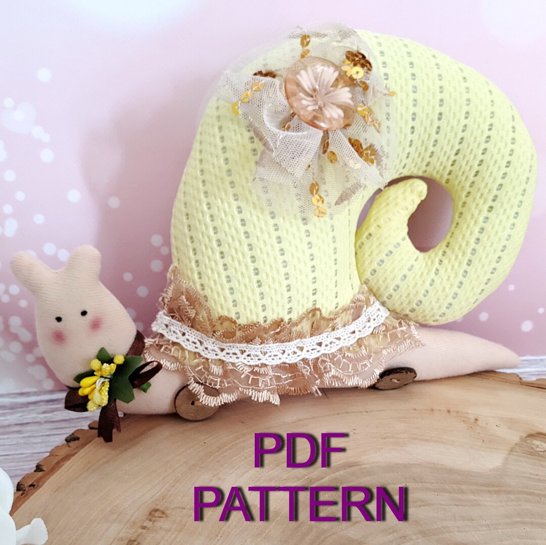 PDF Pattern Snail Tilda Pattern Soft Toy Pattern DIY Animal PDF Pattern ...