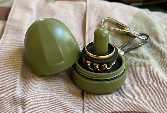 The Ring Thing–Olive Green. Portable ring holder, rin… - Gem