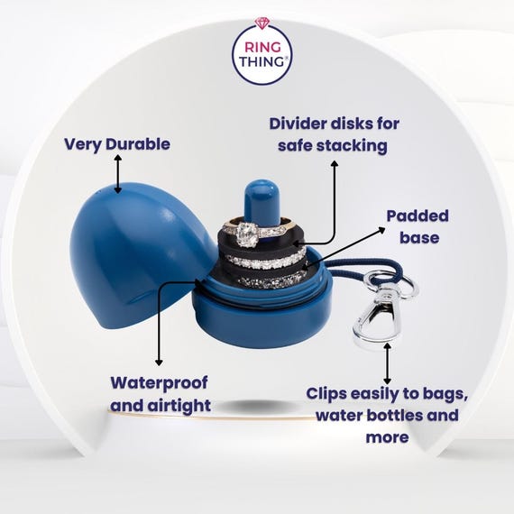 The Ring Thingroyal Blue. Travel Ring Holder Ring Box Portable Jewelry Holder. Waterproof Floats. Attach to Keys and Bags. Jewelry Box. Etsy Canada