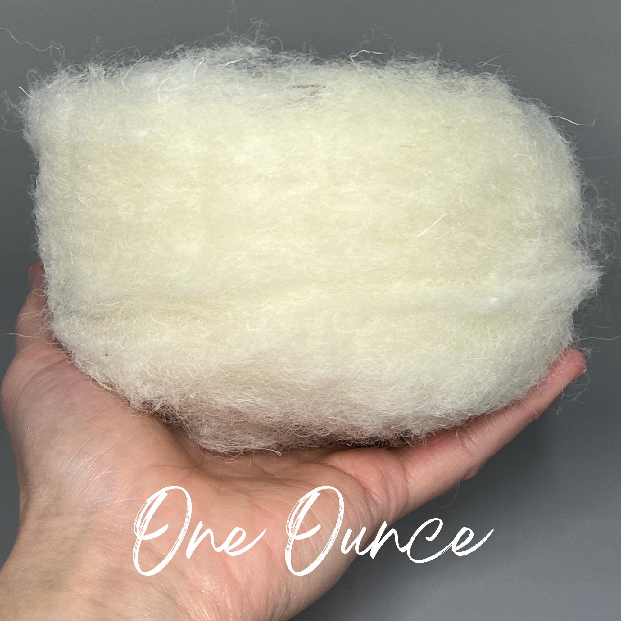 Bulky Core Wool, Carded Wool Roving for Needle Felting, Core Wool ...