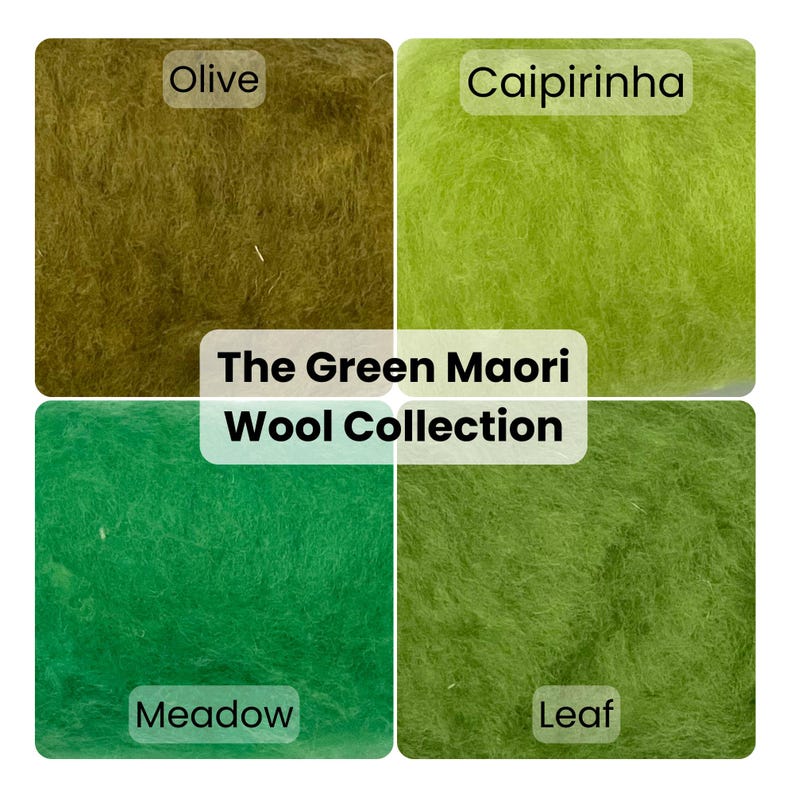 46 Colors of Carded Wool Batts for Needle Felting, Carded DHG Maori ...