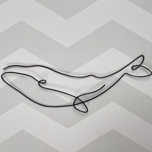 Wire Whale, Nautical Wire Decor, Wire Nautical Bathroom Decor, Wire ...