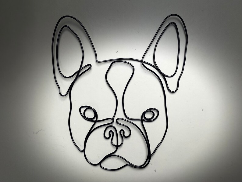 Wire French Bulldog Portrait Wire Frenchie Franchie Lovers | Etsy