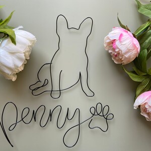 Wire Frenchie Silhouette | Wire Frenchie | Frenchie Lovers Gifts | Wire ...
