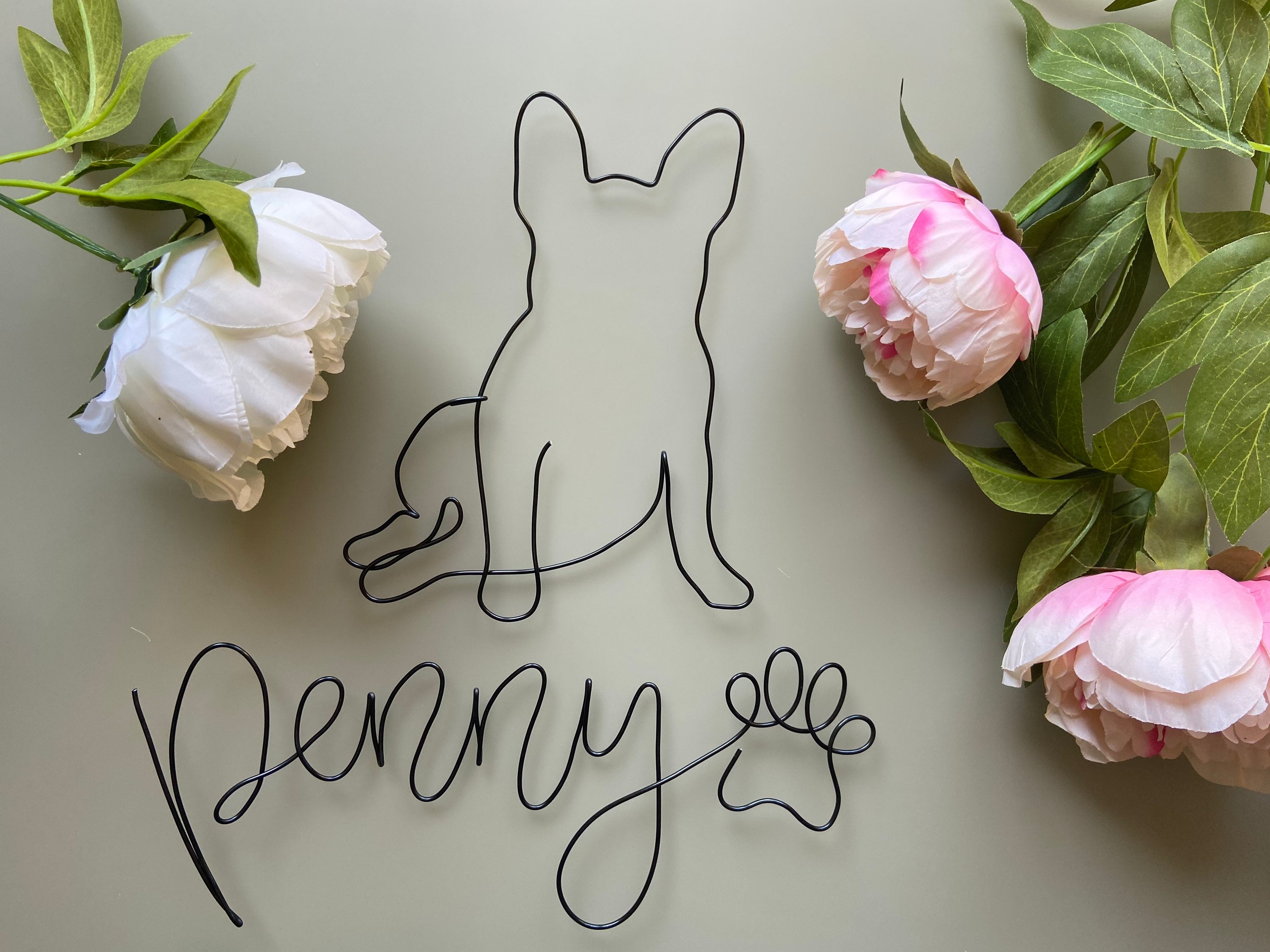 Wire Frenchie Silhouette Wire Frenchie Frenchie Lovers | Etsy