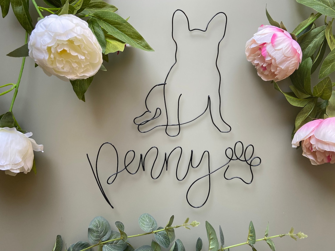 Wire Frenchie Silhouette Wire Frenchie Frenchie Lovers - Etsy UK