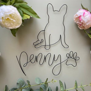 Handmade Wire French Bulldog Silhouette | Frenchie Lover Gift - Etsy UK