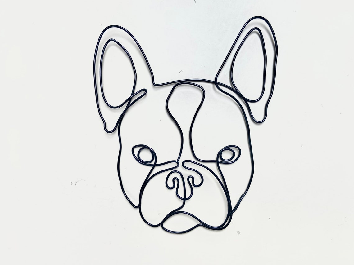 Wire French Bulldog Portrait Wire Frenchie Franchie Lovers | Etsy