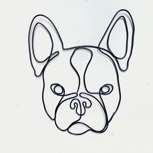 Wire French Bulldog Portrait Wire Frenchie Frenchie Lovers Frenchie ...