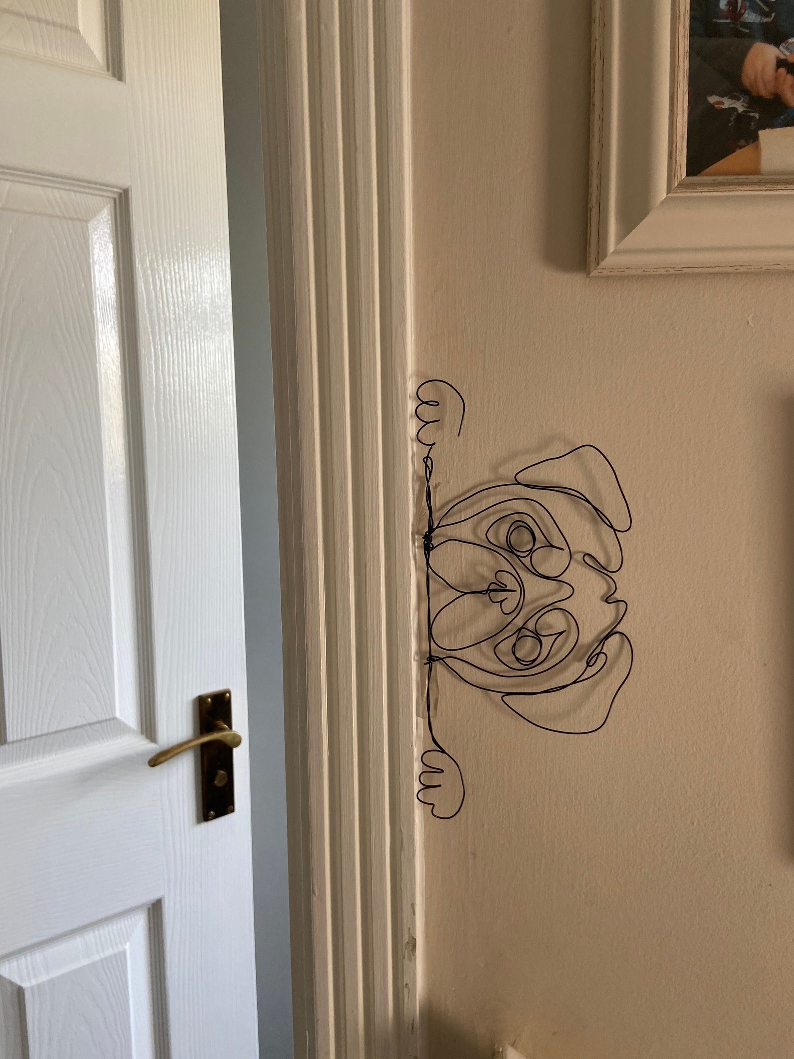Peek-a-boo Pug Wire Art Wire Pug Door Topper Pug Lovers - Etsy UK