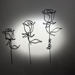 Wire Rose | Wire Flower | Wire Love Gifts | Personalised Rose | Wire ...