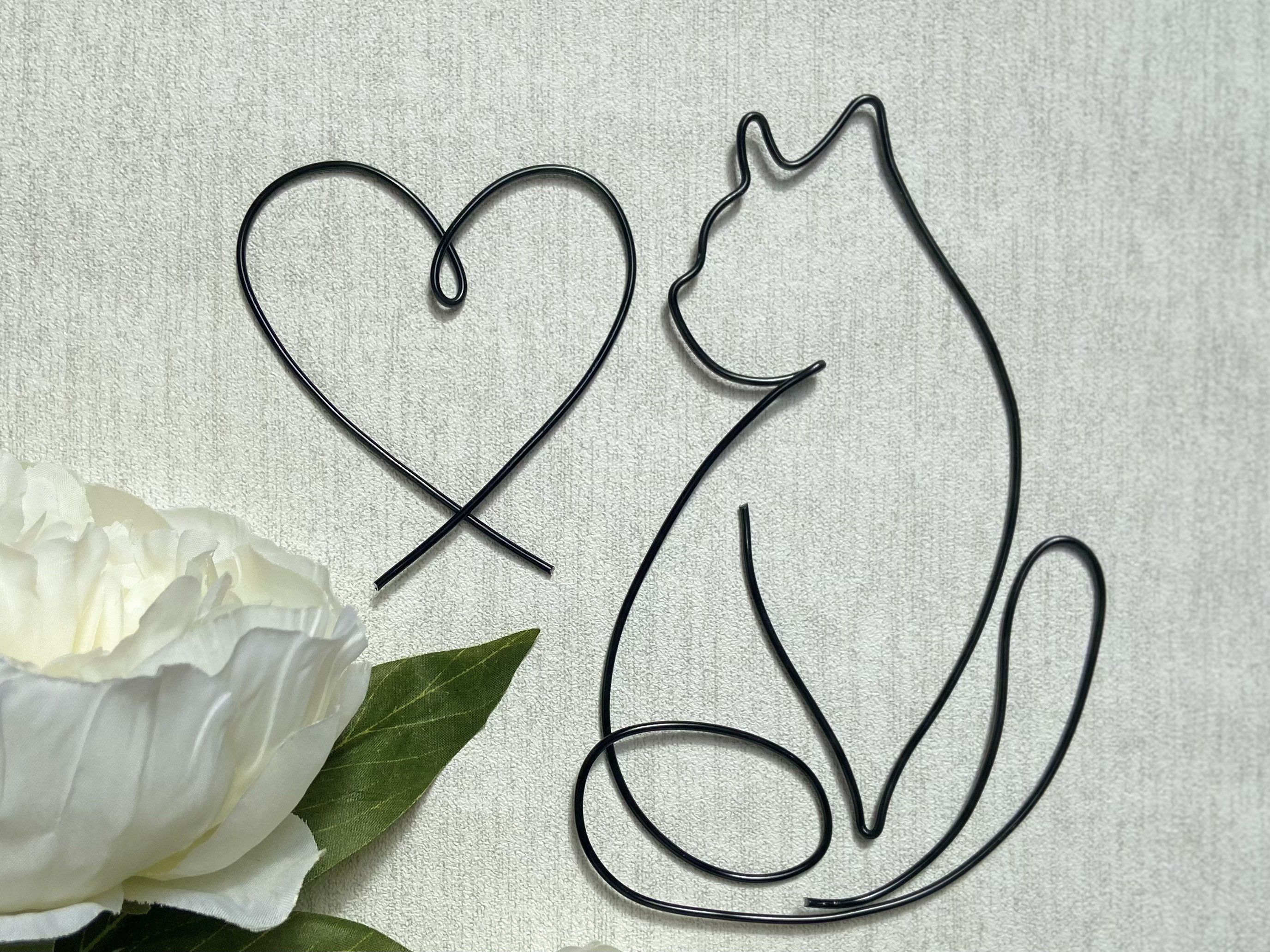 Wire Cat Wire Cat Wall Decor Wire Art Cat Cat Lovers - Etsy UK