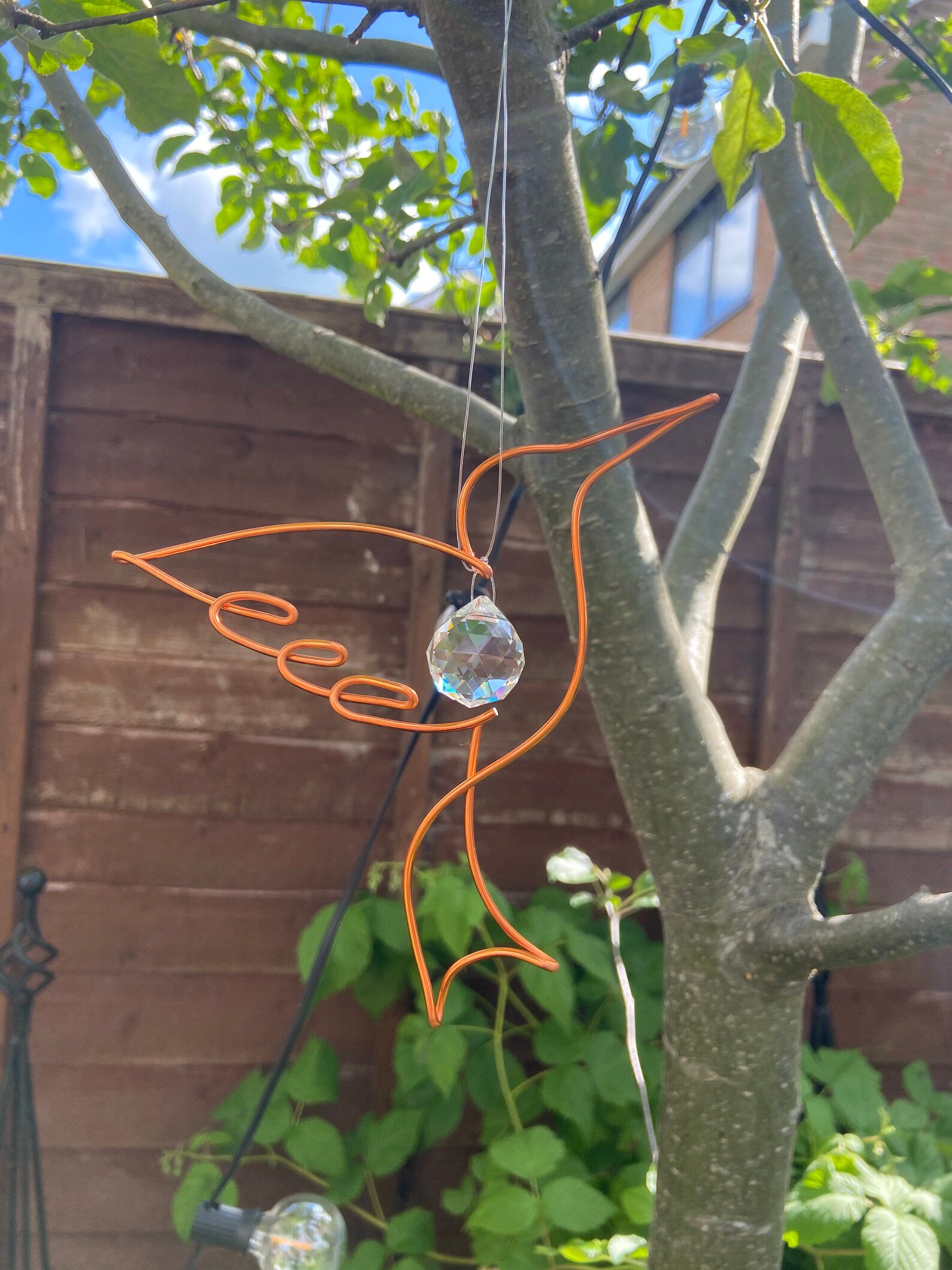 Hummingbird Hummingbird Garden Decoration Wire Hummingbird Sun Catcher ...