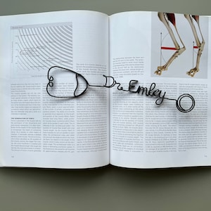 Personalised Stethoscope Bookmark Wire Bookmark Med | Etsy