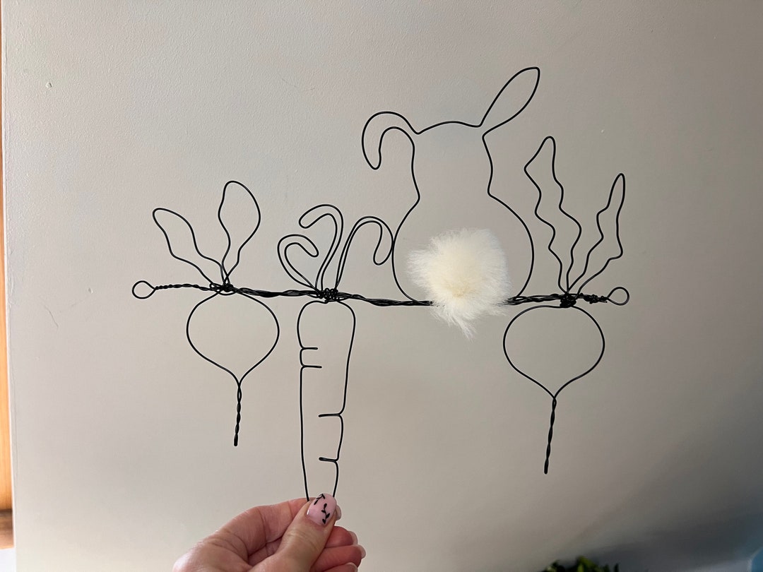 Wire Art Bunny | Wire Bunny in the Garden | Easter Bunny | Wire Bunny ...