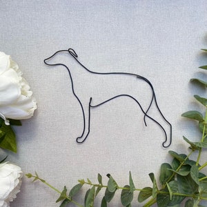 Wire Whippet (small) | Wire Sign for Whippet Lovers | Whippet Wall Art ...