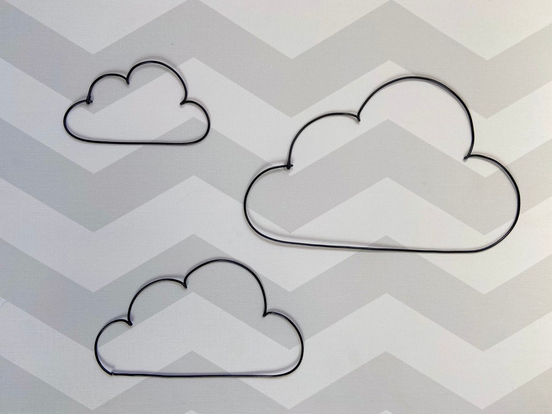 Wire Clouds Trio | Wire Door Signs | Kids Room Decor | Nursery Decor ...