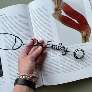 Personalised Stethoscope Bookmark Wire Bookmark Med Student Gifts ...