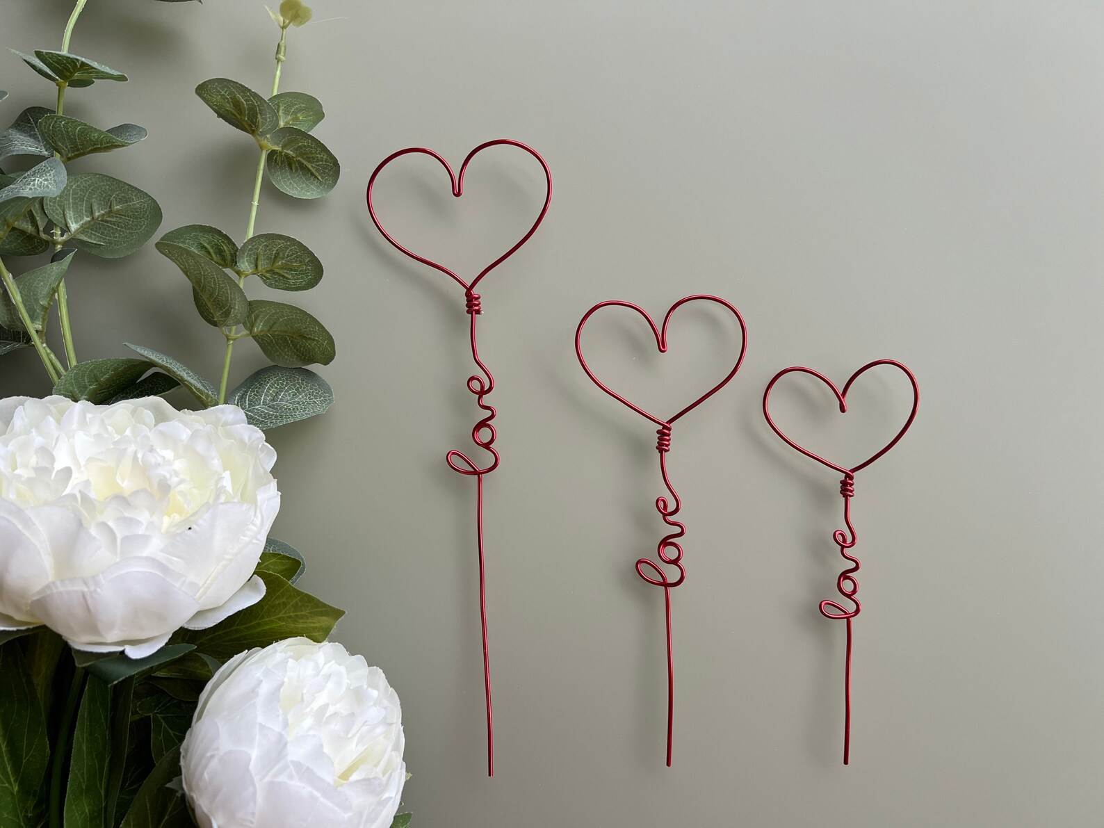 Handmade Wire Love Heart Cake Topper | Valentine's Gift - Etsy
