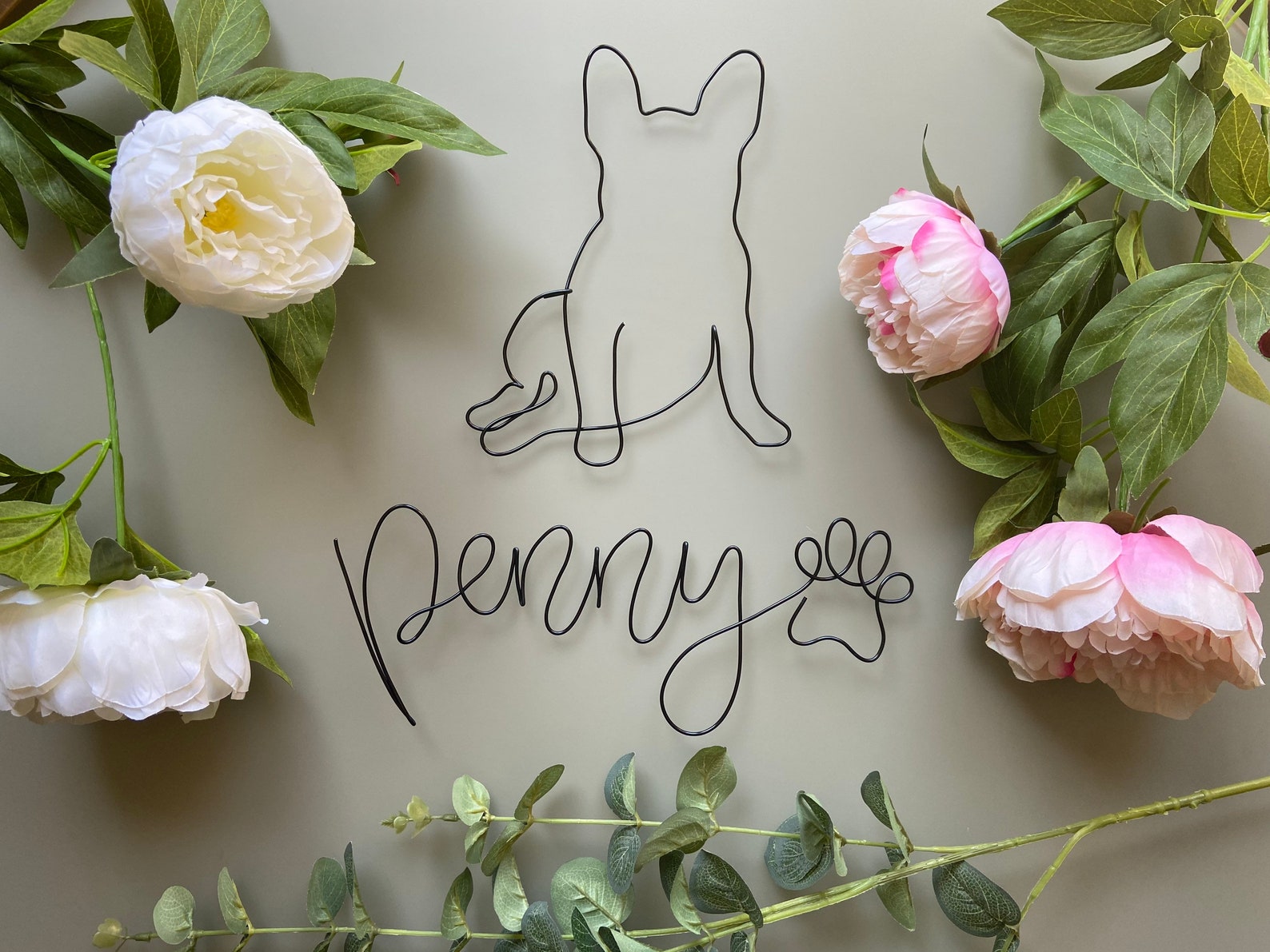 Handmade Wire French Bulldog Silhouette | Frenchie Lover Gift - Etsy UK