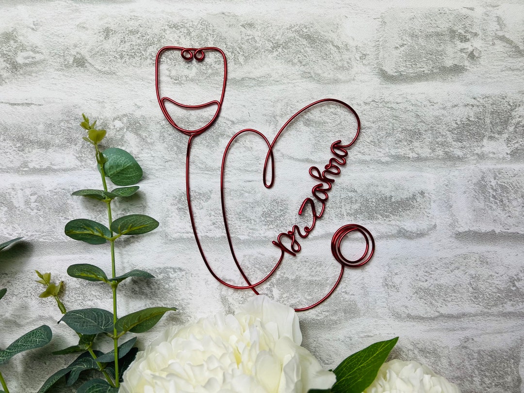Personalised Stethoscope Wall Art | Med Student Gifts | Medical Gifts ...