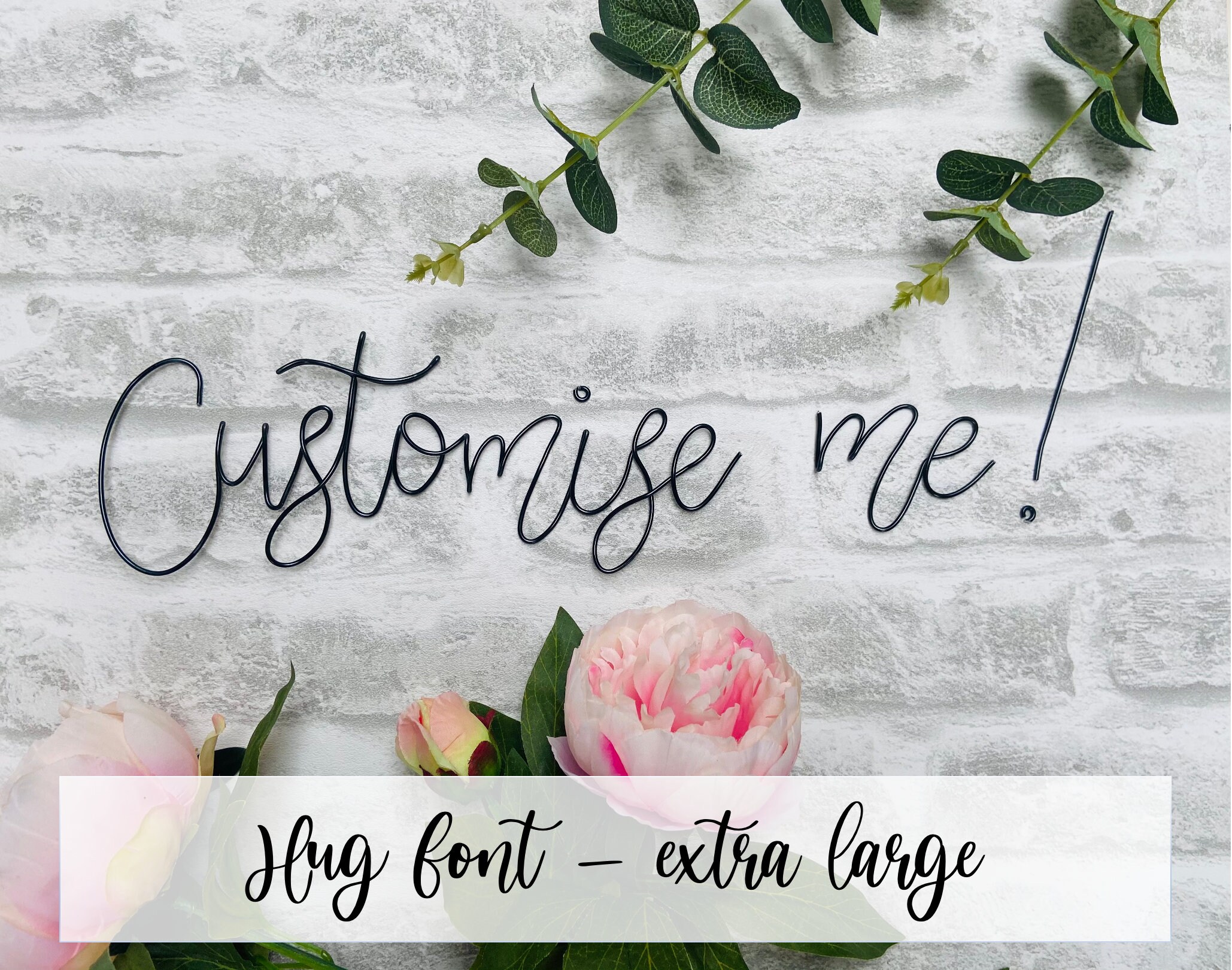 Custom Wire Words EXTRA LARGE Hug Font Wire Phrases Wire - Etsy UK