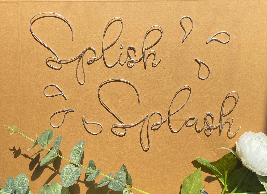 Splish Splash Wire Words, Wire Bathroom Decor - Etsy