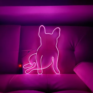 Frenchie Wire Neon Sign Medium Frenchie Wire Art Frenchie Lovers Gifts ...