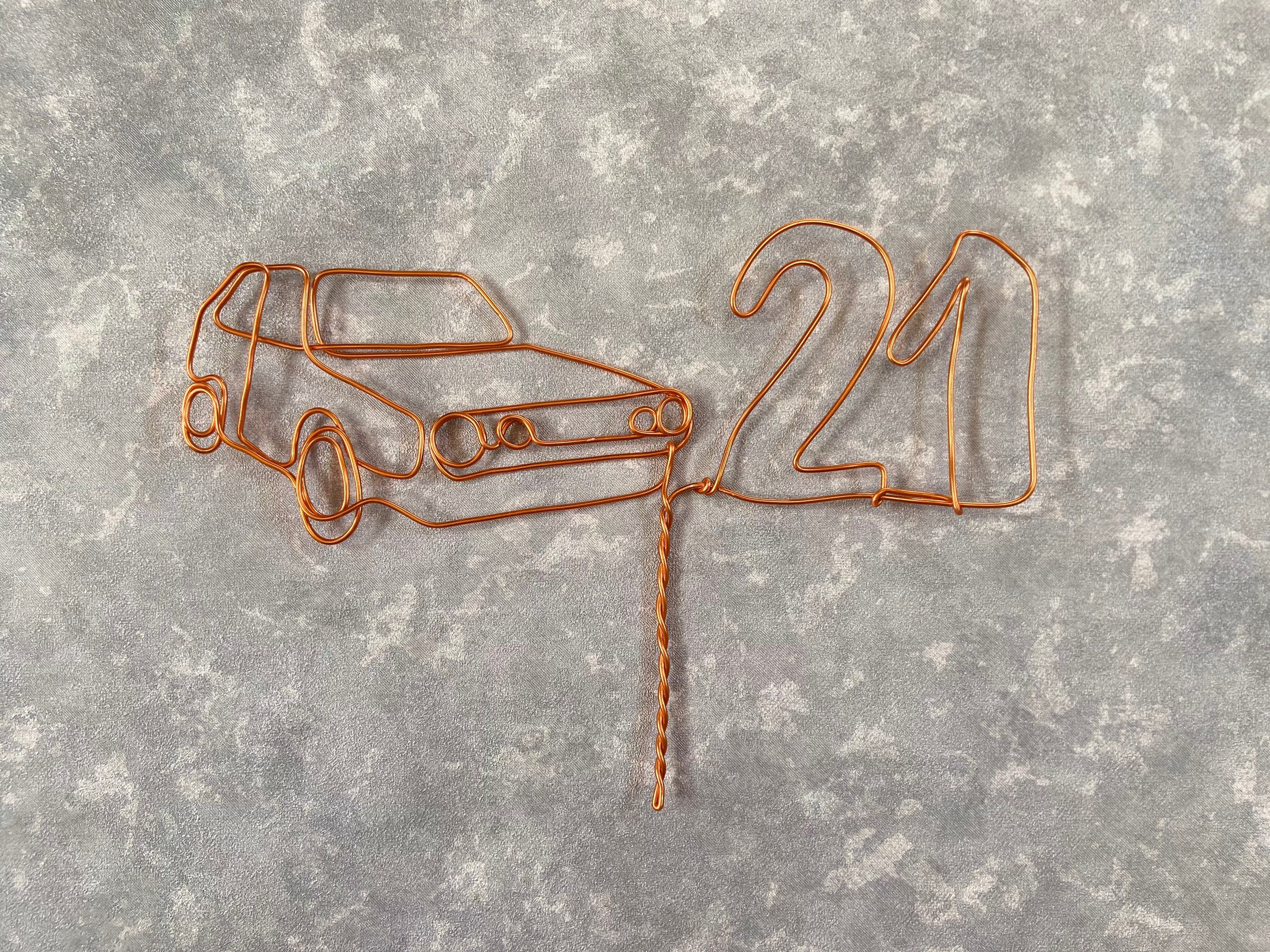 Personalised Wire Golf GTI Cake Topper 21st Birthday Cake - Etsy