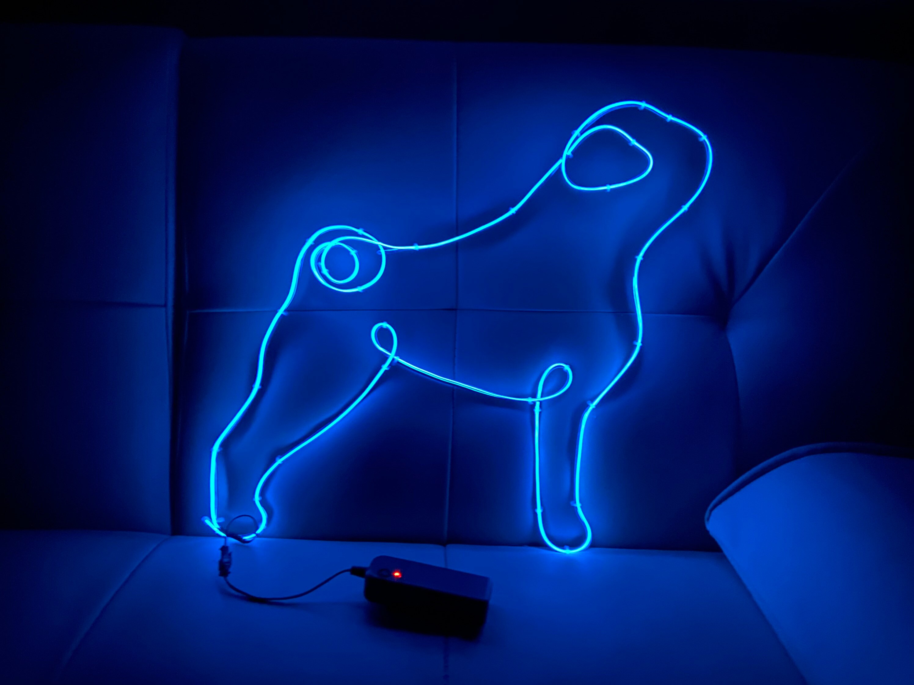 Pug Wire Neon Sign Medium Pug Wire Art Pug Lovers Gifts | Etsy UK
