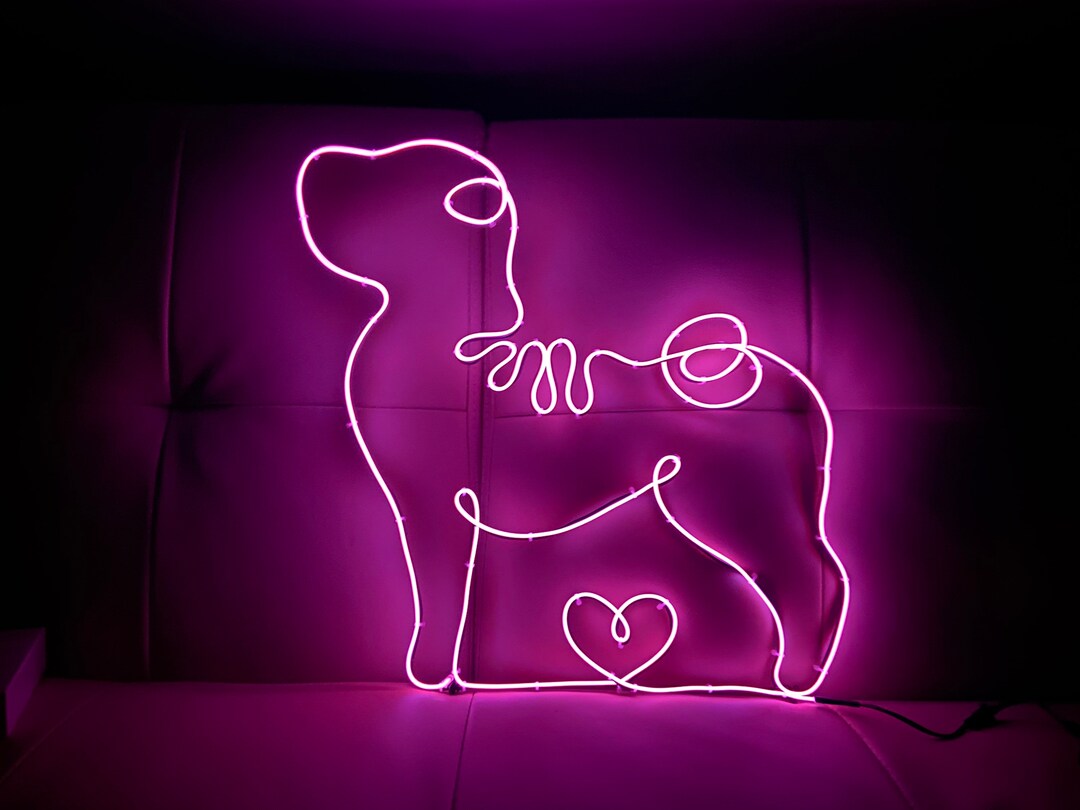 Shar-pei Wire Neon Sign Medium Sharpei Lights Sharpei Lovers Gifts ...
